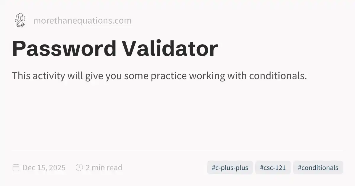 Password Validator