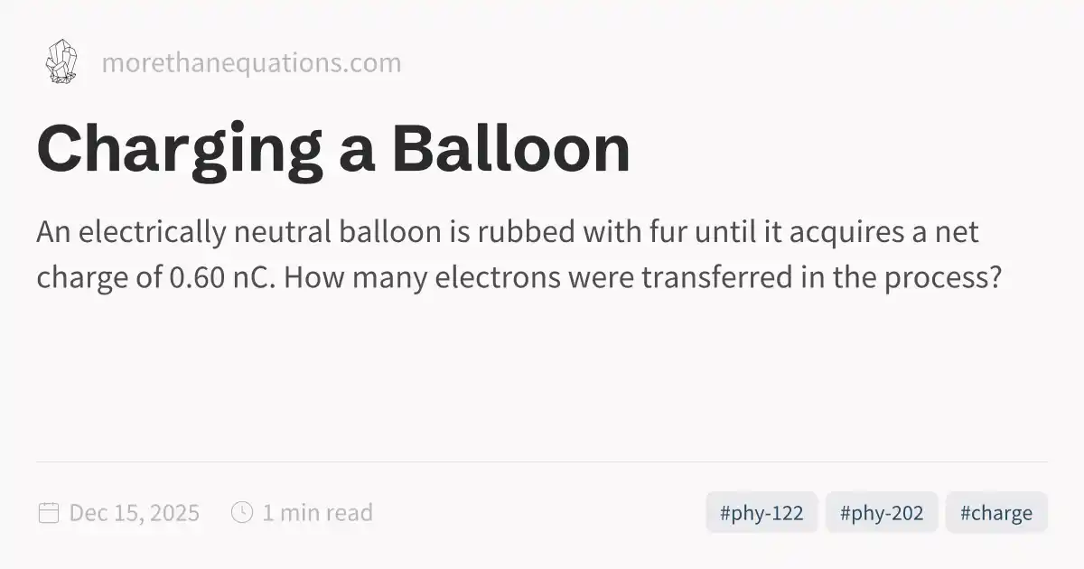Charging a Balloon